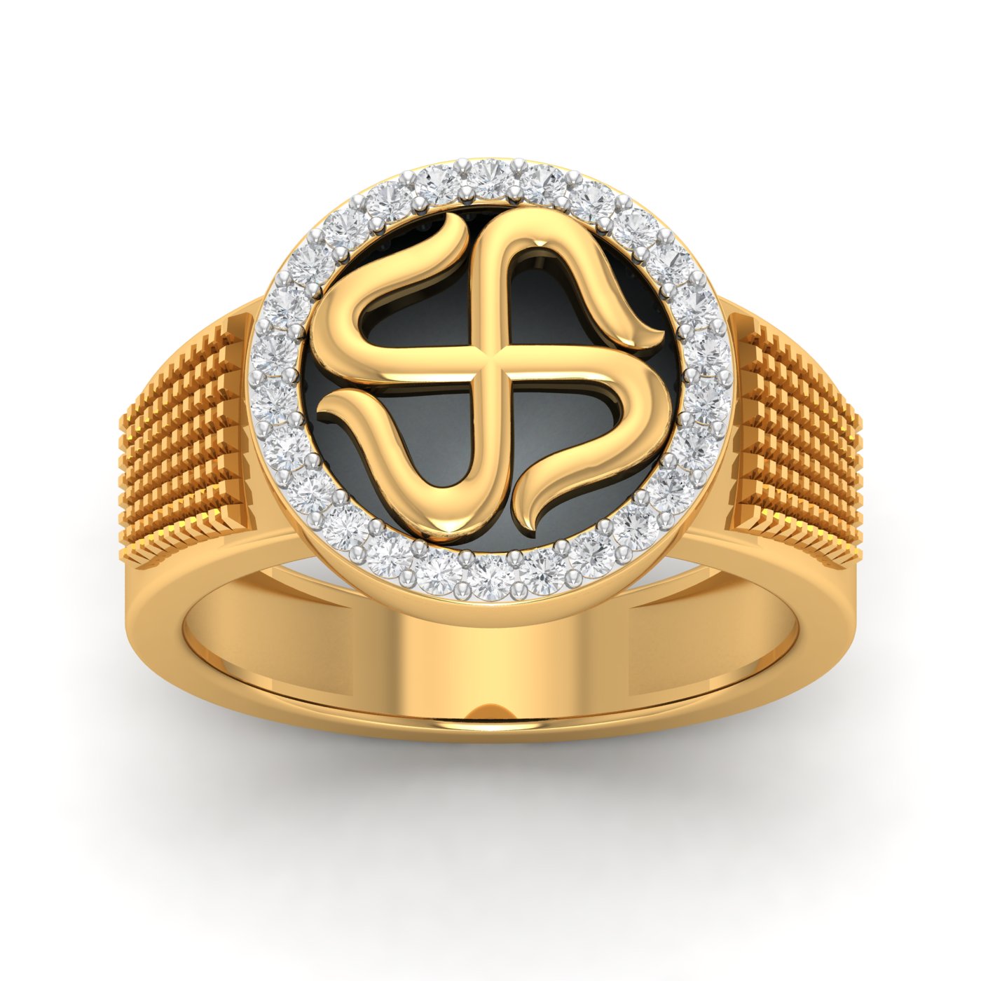 Buy Swastik Men's Diamond Ring Online In India